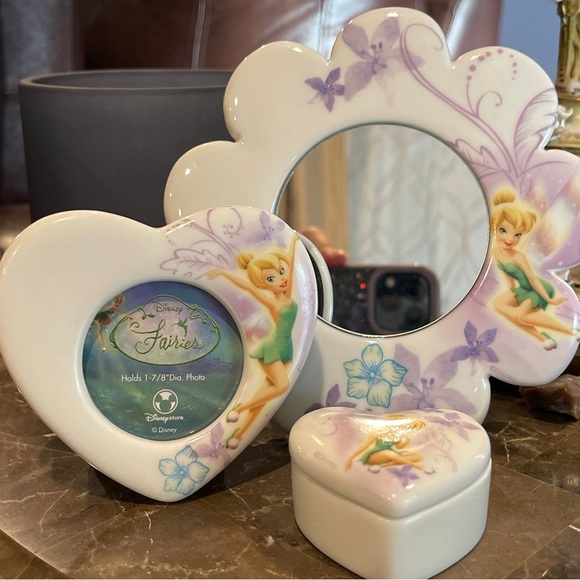 Disney | Accents | Set Of Disney Tinkerbell Ceramic Trinkets | Poshmark